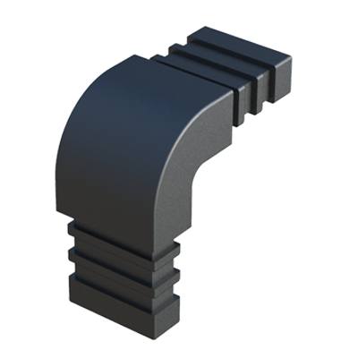 Elbow connector for rectangular tubes - ISC Plastic Parts